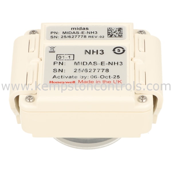 Honeywell Analytics MIDAS-E-NH3 HONEYWELL ANALYTICS MIDAS GAS DETECTOR, AMMONIA (NH3), 0-100PPM ...