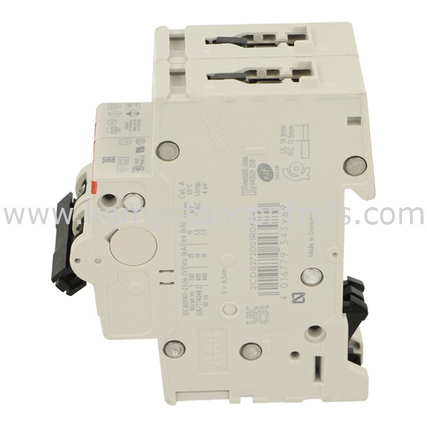 ABB 2CDS272001R0634 ABB MINIATURE CIRCUIT BREAKER, 2 POLE, TYPE C, 63A, 10KA | Kempston Controls