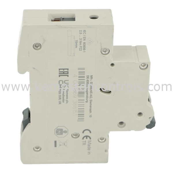 Siemens 5SL6104-7 SIEMENS MINIATURE CIRCUIT BREAKER 230/400 V 6KA, 1 ...