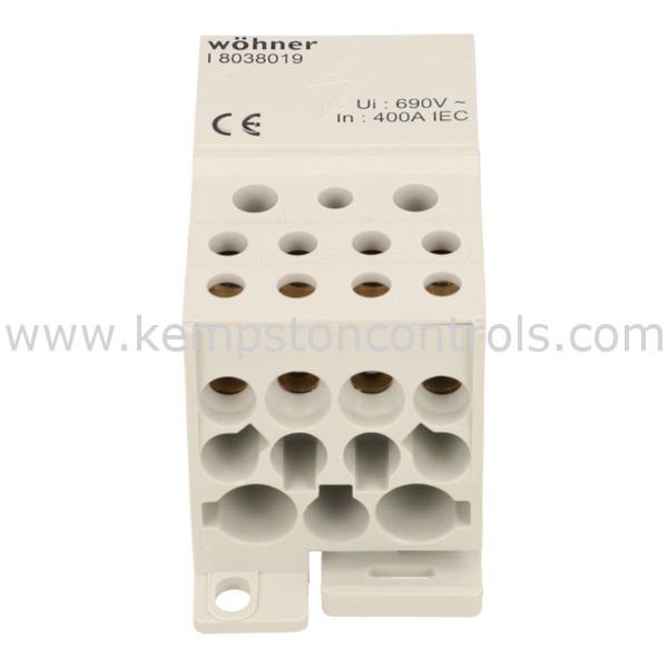 Wohner I8038019 WOHNER SINGLE POLE SPLITTER BLOCK, 400A | Kempston Controls