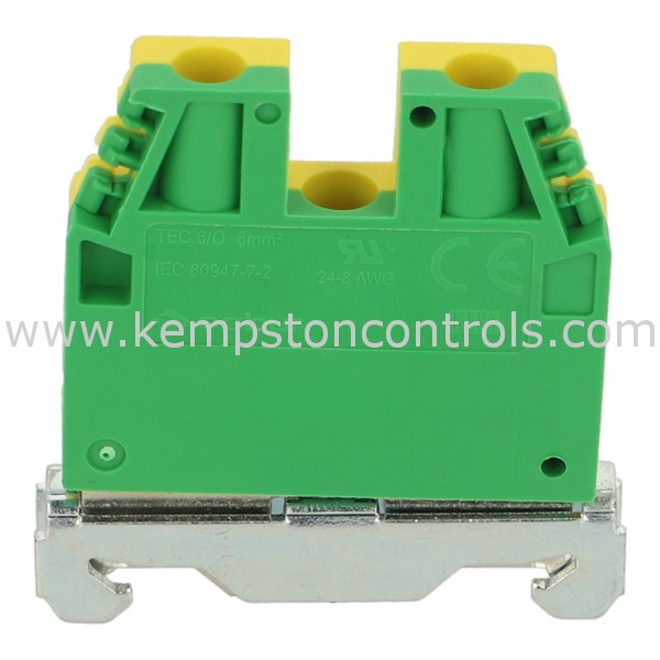 Cabur TEC.6/O CABUR EARTH TERMINAL BLOCK 6MM FOR 35MM TOP HAT RAIL ...