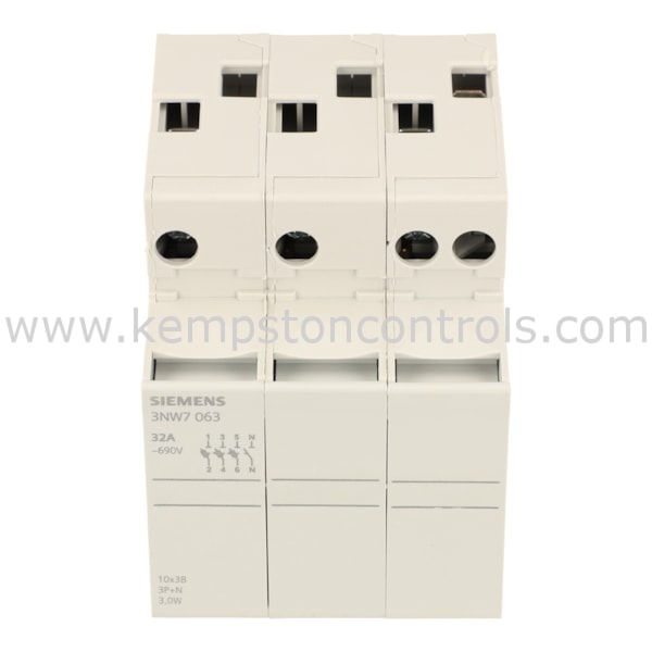Siemens 3NW7063 SIEMENS SENTRON, CYLINDRICAL FUSE HOLDER, 10 X 38 MM ...