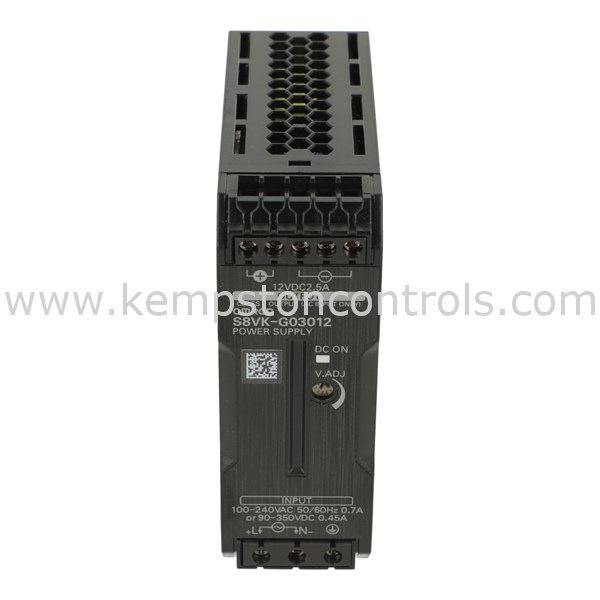 Omron S8VK-G03012 OMRON POWER SUPPLY, PLASTIC CASE, 30W, 12VDC, 2.5A OUTPUT | Kempston Controls