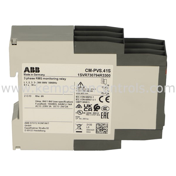 ABB 1SVR730794R3300 ABB CM-PVS.41S THREE-PHASE MONITORING RELAY, 2CO, 0 ...
