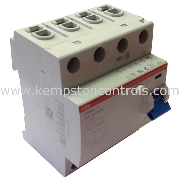 ABB 2CSF204101R1630 2CSF204101R1630 4P RCD 63A 30MA | Kempston Controls
