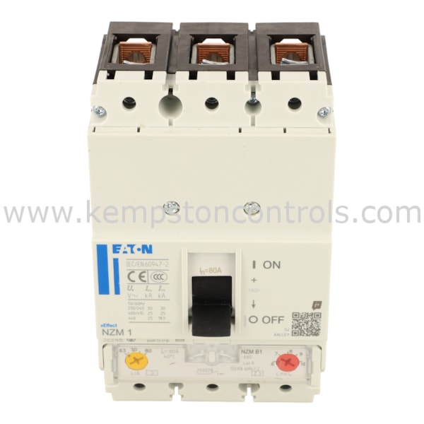 Moeller NZMB1-A80 MOELLER NZM1 MCCB 80A 3P 25KA THERM/MAG | Kempston Controls
