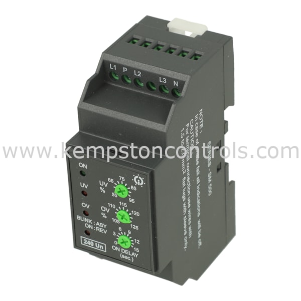 GIC MG73BH GIC VOLTAGE MONITORING, 240 VAC, UV / OV & SPP WITH SELECTABLE ON DELAY (0.5 TO 15 ...