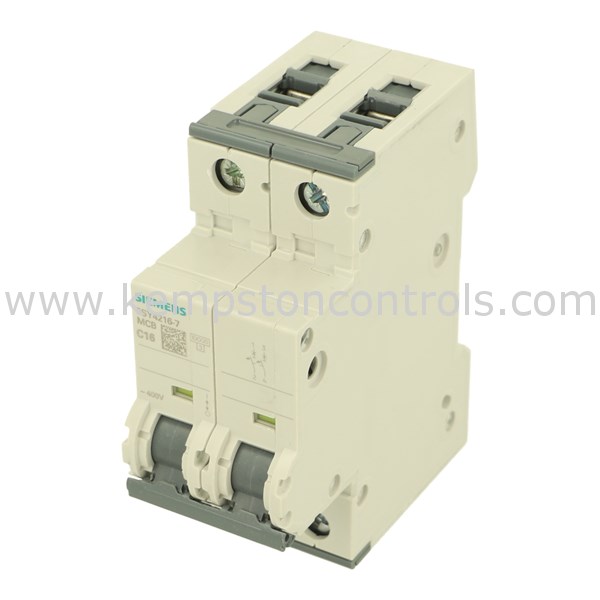 Siemens 5SY4216-7 SIEMENS MINIATURE CIRCUIT BREAKER 400 V 10KA, 2-POLE, C, 16A, D=70 MM ...