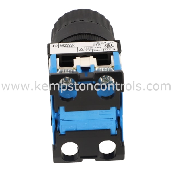 Fuji AR22S2R-20B FUJI PUSHBUTTON SWITCH WITH SELECTOR RING 2 POS 2NO BLACK | Kempston Controls