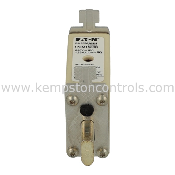 Bussmann 170M1568D BUSSMANN SQUARE BODY FUSE 125A 690V DIN 000 | Kempston Controls