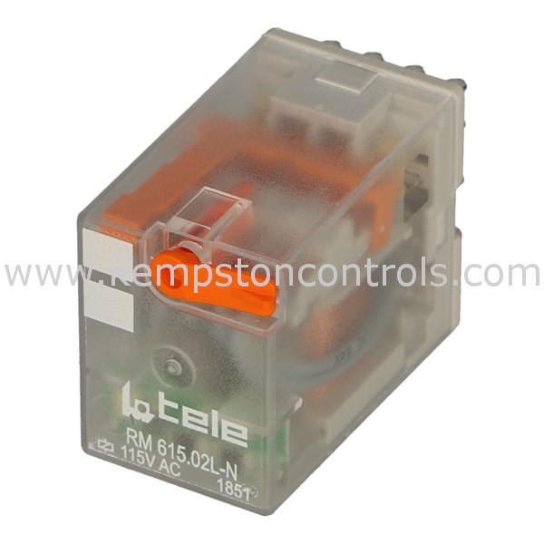 Tele RM 615.02L TELECONTROL MINIATURE RELAY, 115VAC, 4 CO, LED, GOLD ...