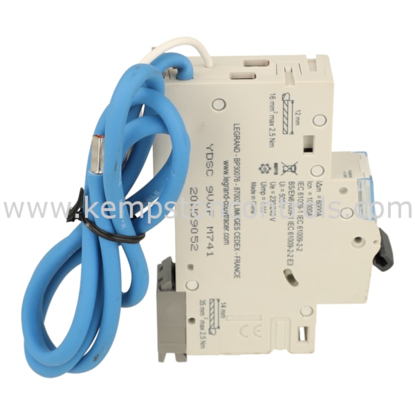Legrand Power 418986 LEGRAND POWER A TYPE RCBO, 1 POLE + NEUTRAL, 40A ...