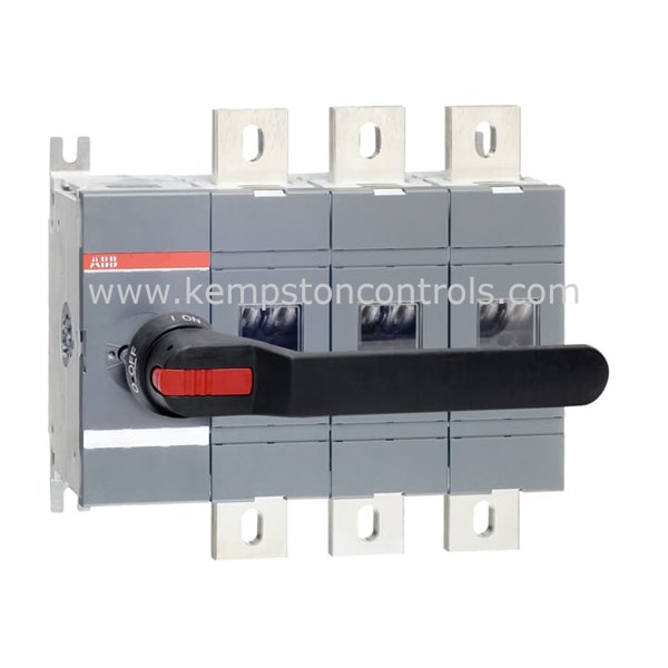 ABB OT1250E03P ABB SWITCH DISCONNECTOR, 3 POLE, 1250A, FRONT OPERATED, BASE MOUNTED, BLACK IP65 ...