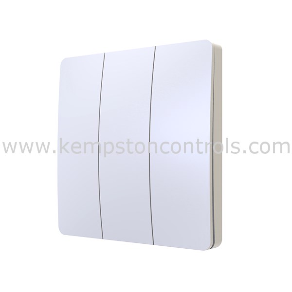 Quinetic QU WS3W QUINETIC WIRELESS SWITCH, 3 GANG, WHITE, 433HZ, L86× ...