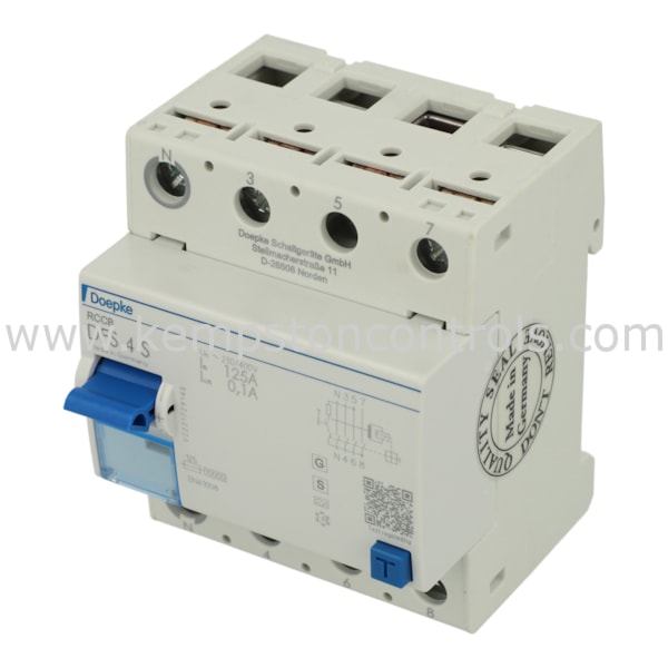 Doepke DFS4-125-4/0.10-A-S DOEPKE RESIDUAL CURRENT CIRCUIT BREAKER, 4 ...