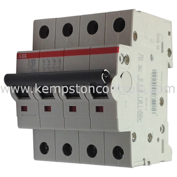 ABB 2CDS254001R0324 S204C32 4P MCB C32A 6KA | Kempston Controls