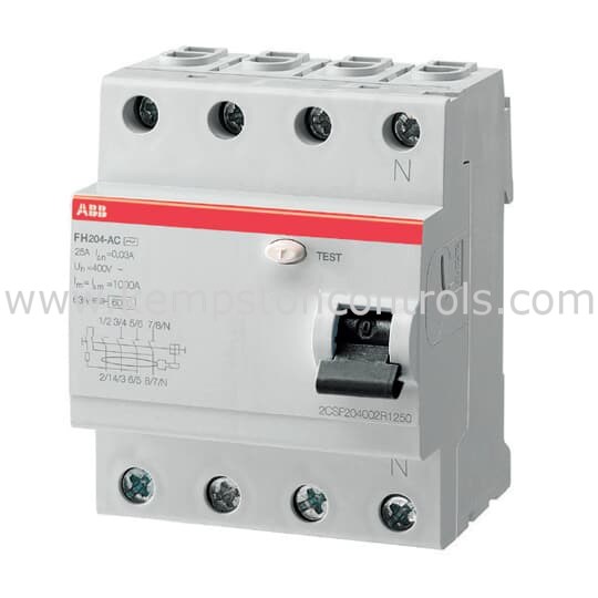ABB 2CSF204006R2400 ABB RESIDUAL CURRENT CIRCUIT BREAKER, 4P, 40A, 100MA, 50-60HZ, AC | Kempston ...