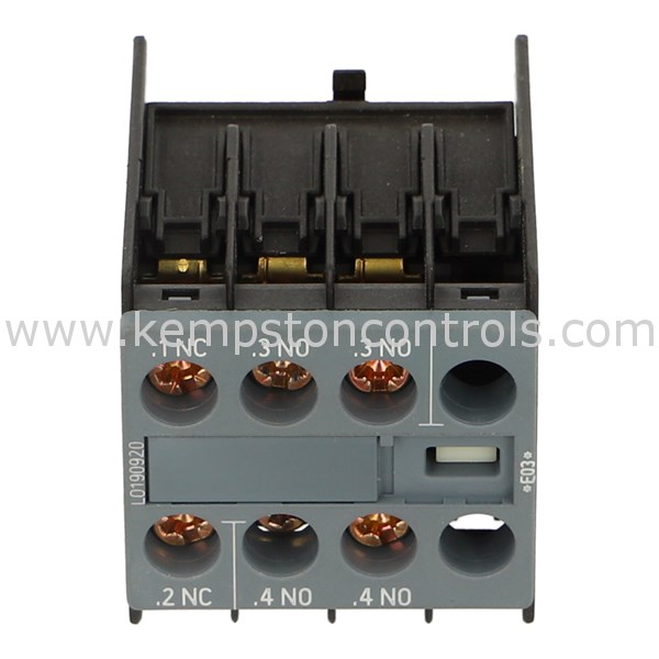Siemens 3RH2911-1HA21 SIEMENS AUX.SWITCH BLOCK,FRONT,2NO+1NC, CURR.PAT | Kempston Controls