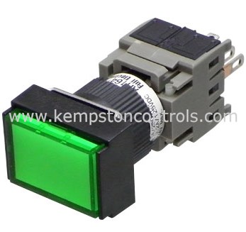 Fuji AH164-TLG11E3 FUJI PUSHBUTTON FLUSH RECTANGULAR HEAD GREEN 1NO+1NC ...