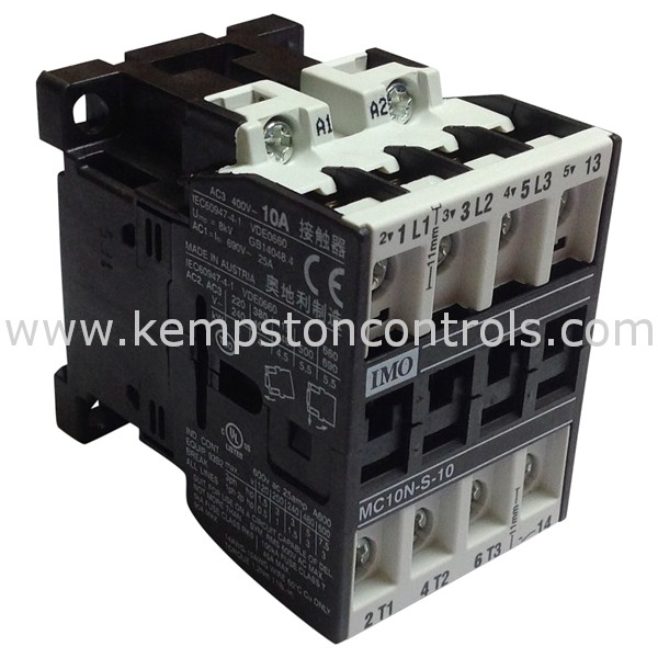 IMO MC10N-S-1024AC CONTACTOR, 3 POLE, NORMALLY OPEN, 4KW, 10A, 1NO AUXILIARY, 24VAC | Kempston ...