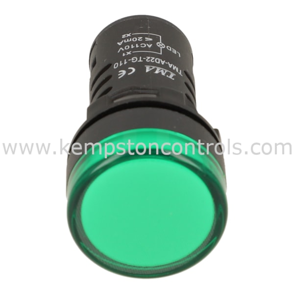 TMA TMA-AD22-TG-110 TMA INDICATOR LAMP 22MM LED TRUE GREEN 110VAC ...