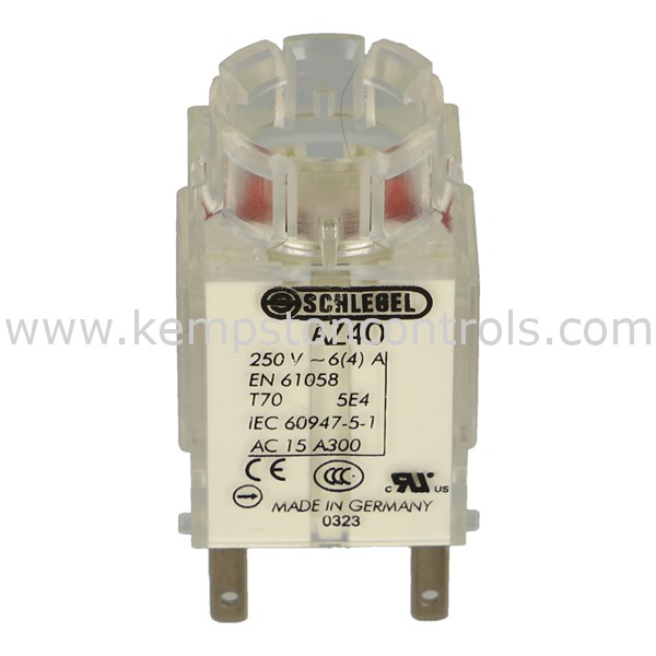 Schlegel AZ4O SCHLEGEL CONTACT BLOCK, MOMENTARY, AZ40, FASTON TERMINALS ...