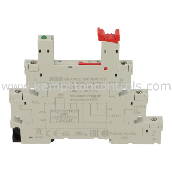 ABB 1SVR405521R3100 ABB RELAY/OPTO SOCKET, SCEW TERMINALS, A1-A2, 12 ...