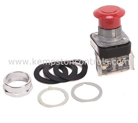Allen Bradley 800T-FXJ6 PUSH BUTTON, PUSH PULL, JUMBO MUSHROOM HEAD, RED | Kempston Controls
