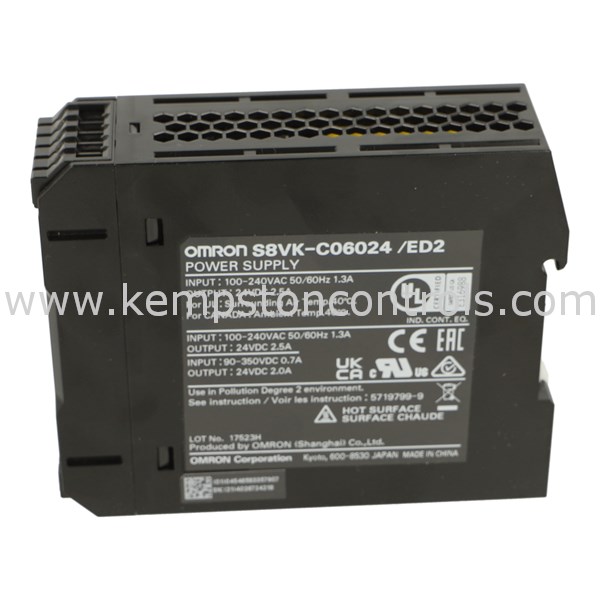 Omron S8VK-C06024 PSU 2.5AMP 24DC OUTPUT SINGLE PHASE | Kempston Controls