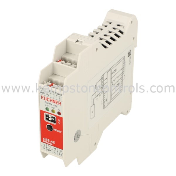 Euchner CES-AZ-AES-01B EUCHNER EVALUATION UNIT, 1READ HEAD, 2SAFETY OUTS, START BUTTON, FEEDBACK ...