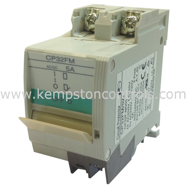 Fuji CP32FM/5W FUJI CP32FM/5W CIRCUIT PROTECTOR 2 POLE 5 AMP MEDIUM TIME DELAY +AUX SWITCH ...