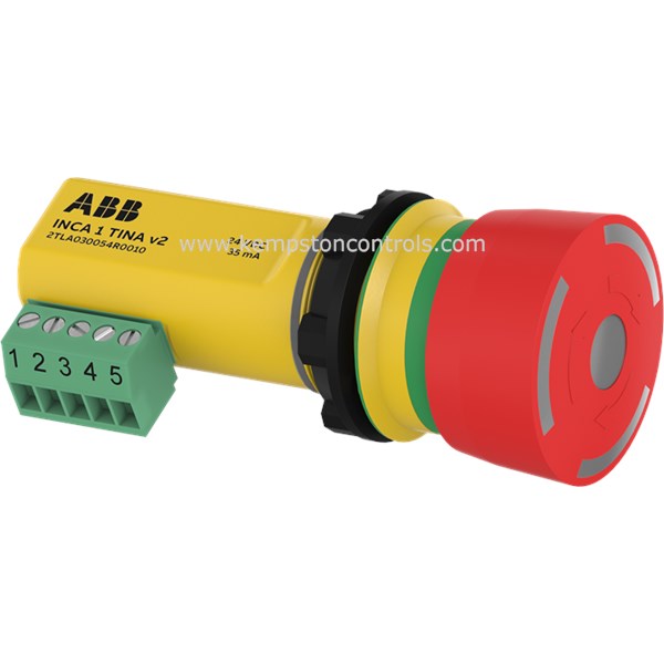ABB 2TLA030054R0010 INCA 1 TINA V2 EMERGENCY STOP BUTTON, 22.5MM, TINA ...