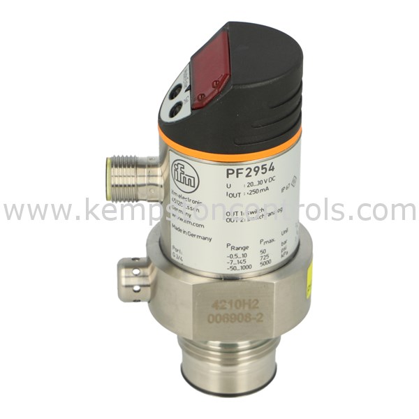 IFM PF2954 IFM FLUSH PRESSURE SENSOR, 2 DIGITAL OUTPUTS, 1 ANOLOGUE OUTPUT, 20-30V DC SUPPLY ...