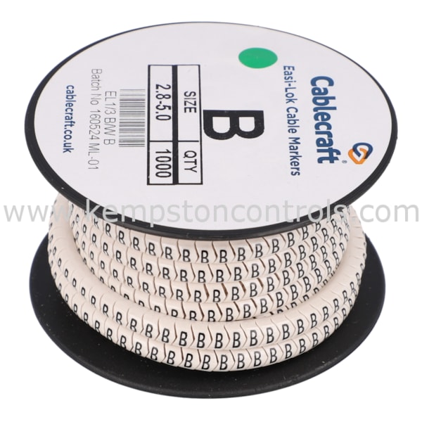Cablecraft EL1/3 B/W B CABLECRAFT EASI-LOK MARKER CHEVRON CUT 2.8-5.0 ...