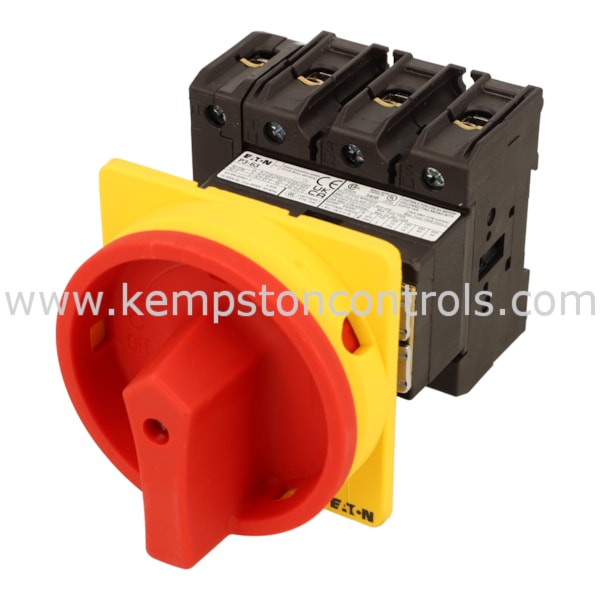 Eaton Moeller P3-63/V/SVB/N MOELLER ISOLATOR, MAIN SWITCH, 63A 4P, EMERGENCY-STOP FUNCTION ...