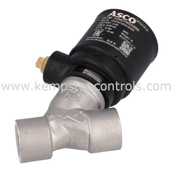 ASCO Numatics E290D1110SA0000 EMERSON ASCO ANGLE SEAT VALVE, 2 WAYS, NO, NOMINAL DIAMETER: 10MM ...