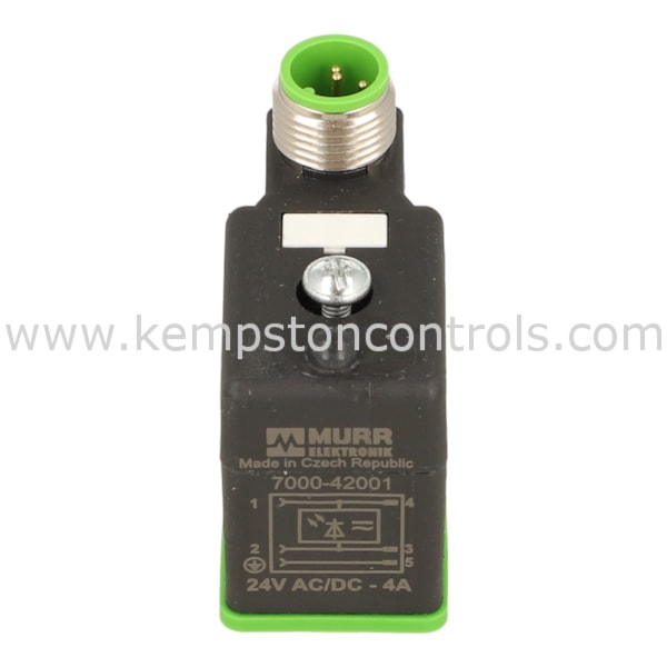 MURR 7000-42001-0000000 MURR M12 MALE ON TOP OF MSUD VALVE PLUG FORM BI ...