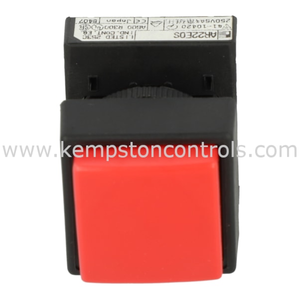 Fuji AR22E0S-10R FUJI PUSHBUTTON EXTENDED SQUARE HEAD 1NO RED | Kempston Controls