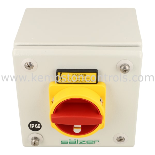 Salzer H216-41311-087N4 SALZER IP66 20A 3P + AUX MILD STEEL ENC ISOL ...