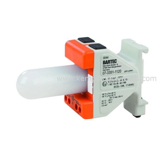 Bartec 07-3351-1130 BARTEC YELLOW LAMP MODULE FOR RAIL MOUNTING WITH ...