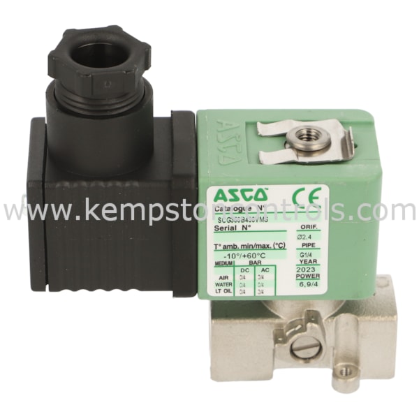 Emerson Asco SCG356B436VMS.230/50 ASCO NUMATICS SOLENOID VALVE, 3/2NC, G 1/4, STAINLESS STEEL, D ...