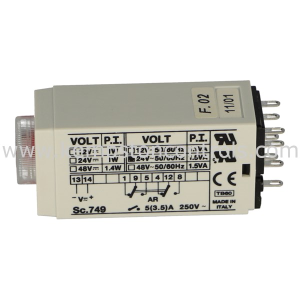 CDC TB60-F02-60-24AC CDC MINIATURE PLUG-IN TIMER 2 POLE C/O OUTPUT 0-60 ...