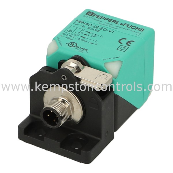 Pepperl + Fuchs NBN40-L2-E0-V1 P+F INDUCTIVE SENSOR, 40X40MM HEAD, 40MM RANGE NON-FLUSH, NPN NO ...
