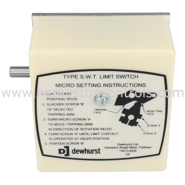 Other 001003-010000 DEWHURST MK2 SWT LIMIT SWITCH, RIGHT HAND, 36:1 ...