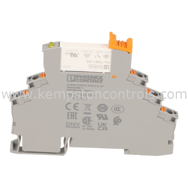 Phoenix 2903370 PHOENIX CONTACT PRE ASSEMBLED RELAY MODULE, PUSH-IN ...