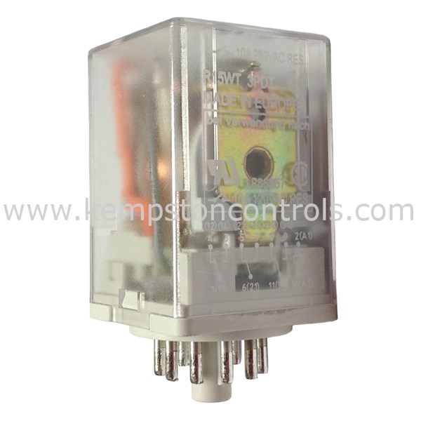 Tele RT2.3.048L TELECONTROL INDUSTRIAL RELAY, 11 PIN, 3 CO, 3 PDT, LED ...