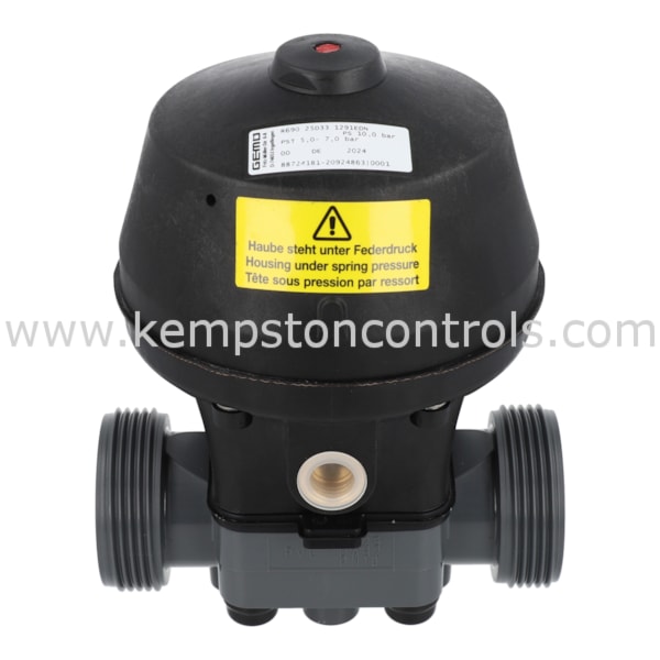 Gemu 88724181 GEMU R690 DIAPHRAGM VALVE, PNEUMATICALLY OPERATED, DN 25 ...