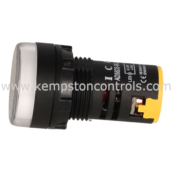 Other AD56DS-W230 WHITE LED PILOT LAMP, 22MM FIXING HOLE, 230VAC IP65 | Kempston Controls