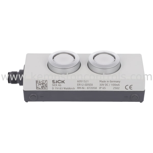 Sick ER12-SD5E8 SICK SAFETY COMMAND DEVICE, 2NO, 40 X 123 X 36MM, M12 ...