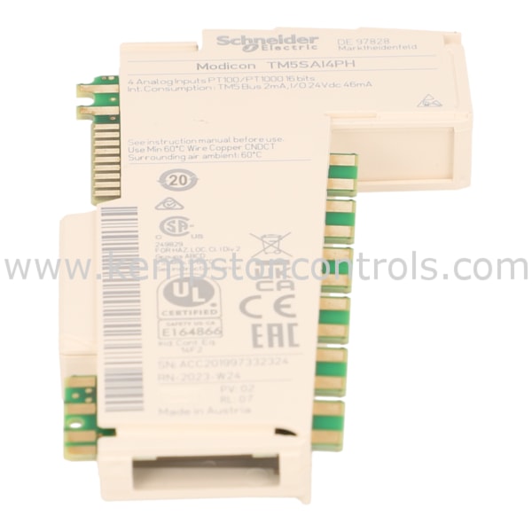 Schneider TM5SAI4PH SCHNEIDER ANALOG INPUT MODULE, 4 INPUTS, TEMPERATURE PROBE PT100/PT1000, 16 ...